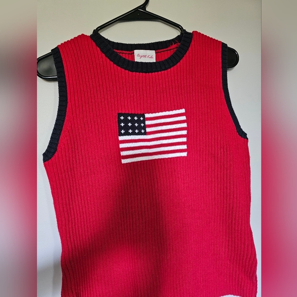 Crystal Kobe | Tops | Vintage Crystal Kobe Sweater American Flag ...